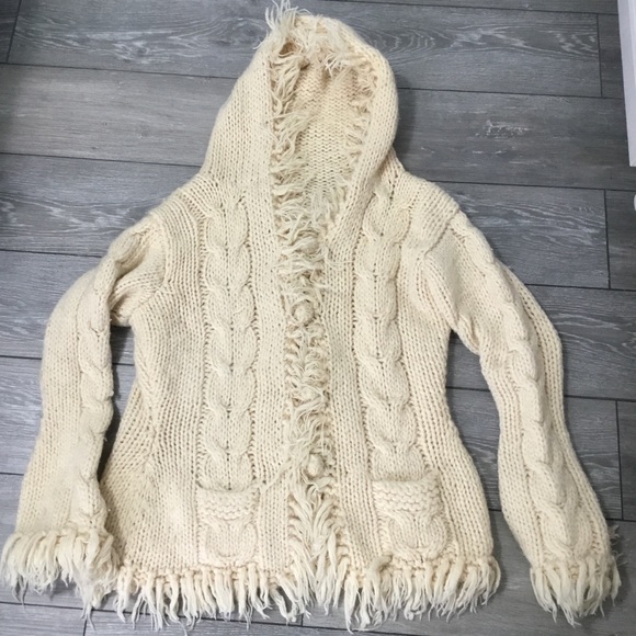 CHULLU WEAR NEPAL | Sweaters | Chullu Wear Nepal Hooded Cable Knit ...